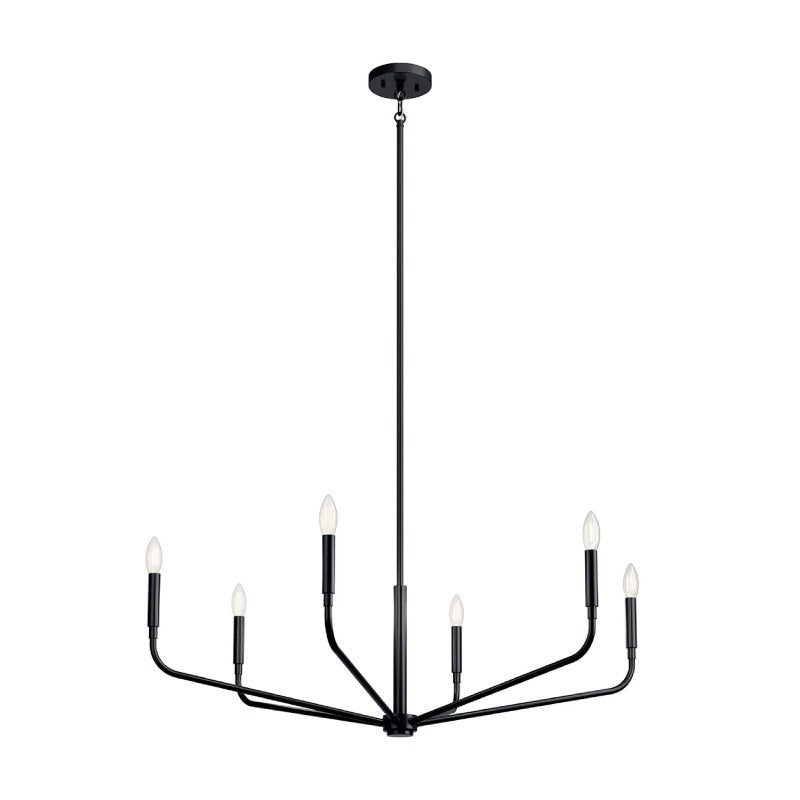 Kichler 52719 Madden 6-lt 38" Chandelier | 52719BK | Kichler Lighting ...