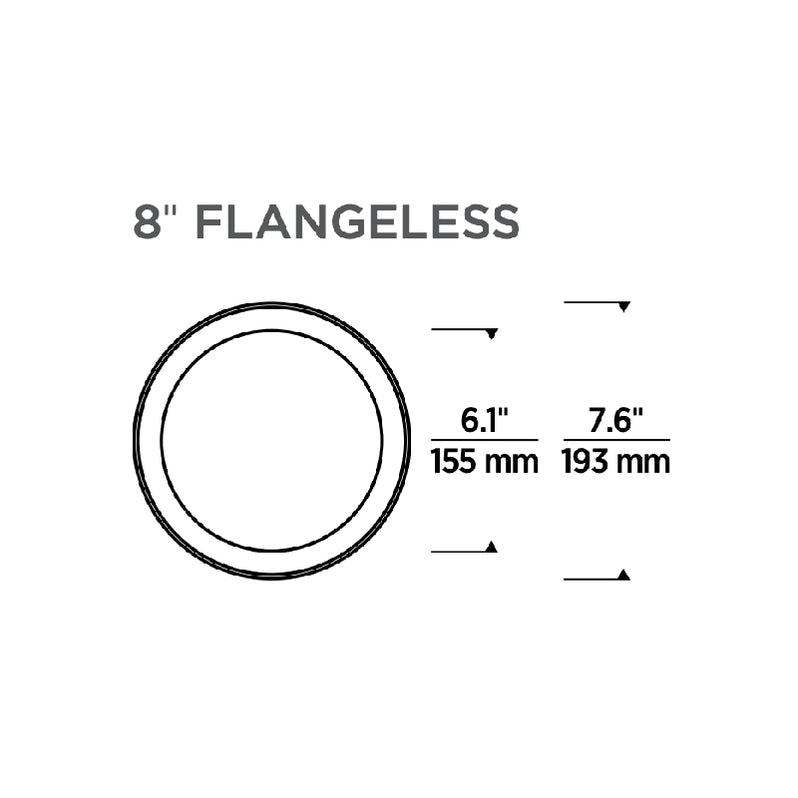Element EDIT8RL Reflections 8" Indirect Downlight Flangeless Trim ...
