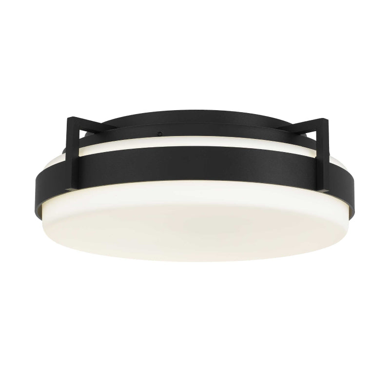 Alteck Lighting AFM0086-5CCT-W Ted 1-lt 15" LED Outdoor Flush Mount ...