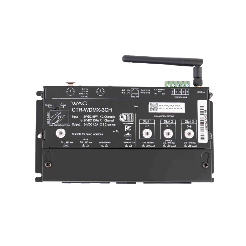 WAC CTR-WDMX-3CH Wireless DMX LED Controller InvisiLED — LBC Lighting
