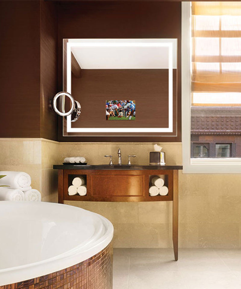 Electric Mirror Integrity 48" x 42" LED Lighted Mirror TV with 21" TV ...