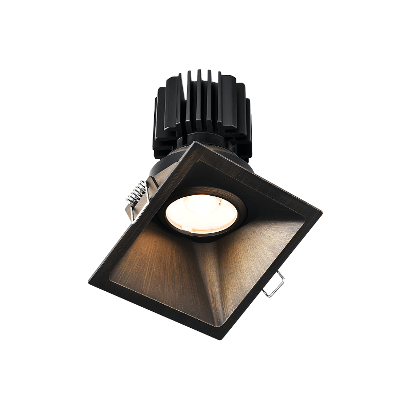 Lotus L3G-SST 4" Tangra LED Gimbal Square Sloped Thin Trim, Dim to Warm ...