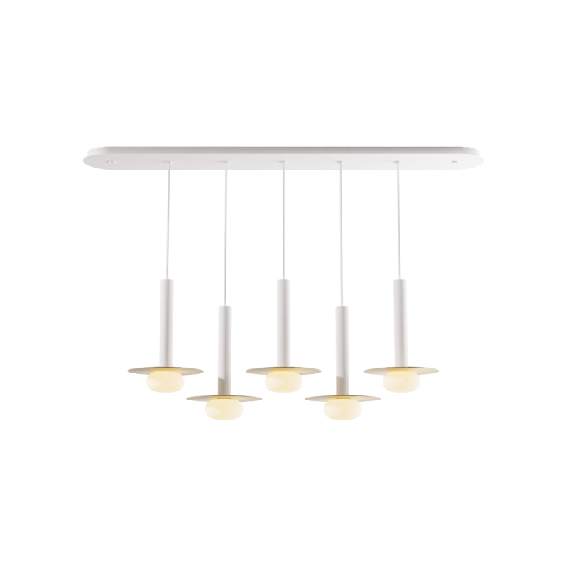Koncept CMP-L5-S-12 Combi LED Pendant, Metal Plate with Frosted Glass ...