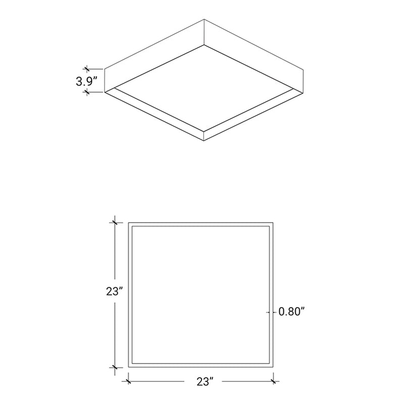Elite SOLARIS-LED-SQ Architectural LED Square Ceiling Mount | SOLARIS ...