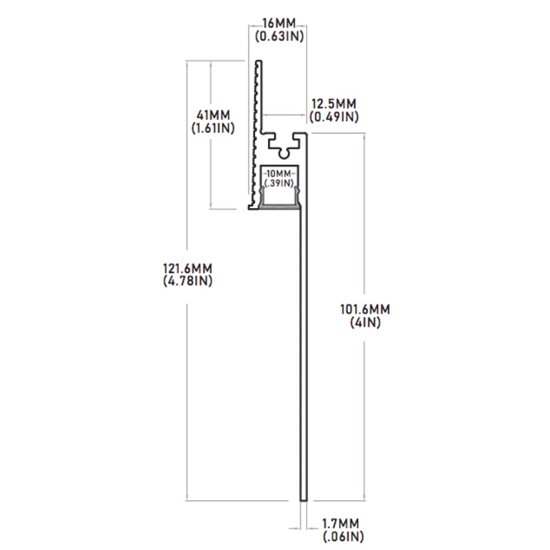 Core ALP-2500TL 78" LED Trimless Base | ALP2500TL-78-FR | Core Lighting ...