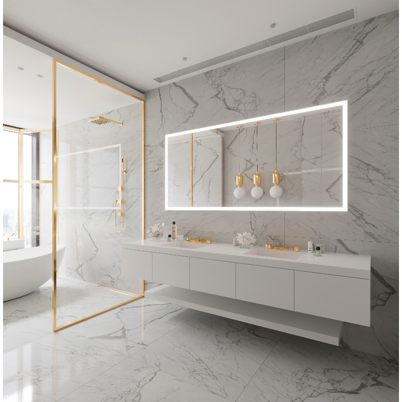 Paris Mirror Galaxy 85 x 40 Rectangle LED Illuminated Mirror, CCT ...