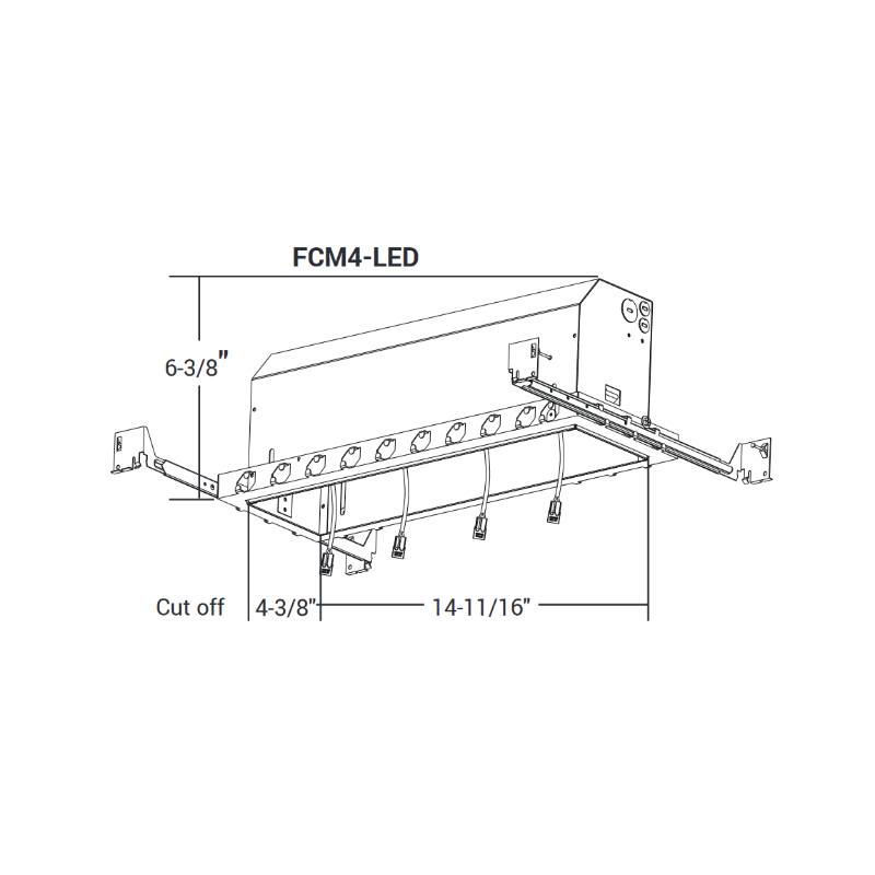 Elite FCM4-LED 4 Head Recessed Mini Multiple Combo New Construction ...