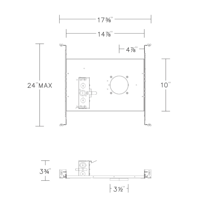 WAC R2FBFT-3 FQ 2" 25W New Construction Frame-In Trimmed Housing ...