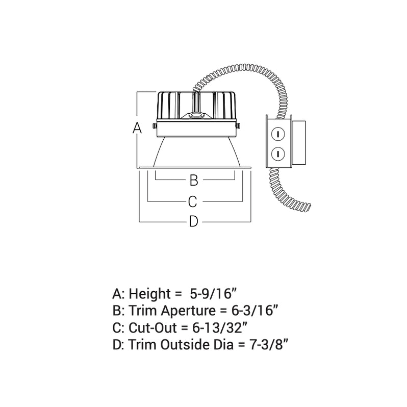 Elite HHJ6-LED 6" Architectural High Lumen LED Downlight Retrofit, 900 ...